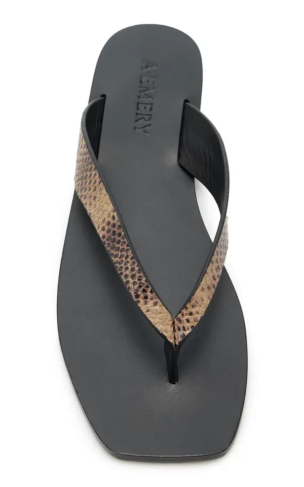 A.emery Kinto Leather Sandals - Python