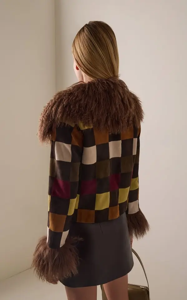 SIEDRES Ronch Fur-trimmed Suede Jacket