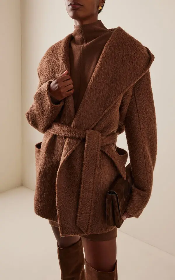 Max Mara Camel-mohair Short Coat