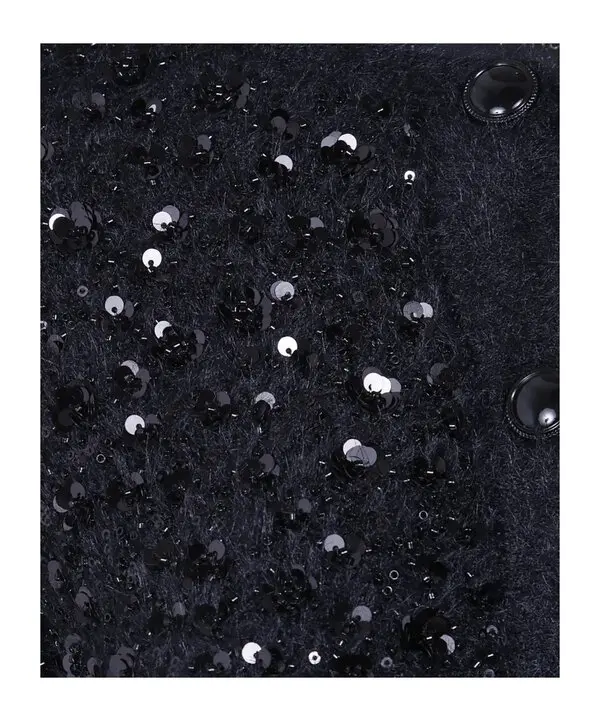 TWINSET Crew-neck Sequin Knit Top