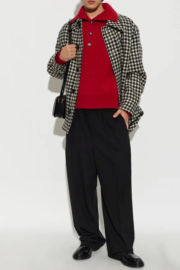 AMI Paris Checked Buttoned Jacket