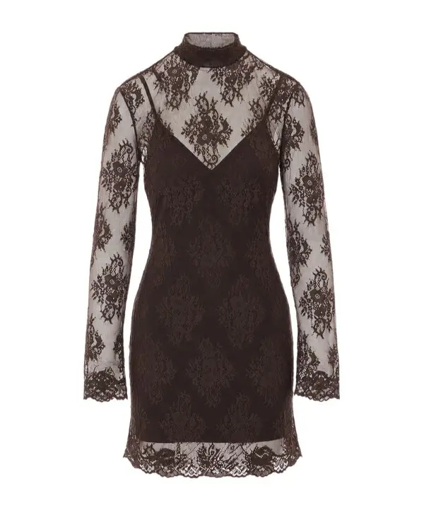 ANIYE BY Lace Mini Dress - Black