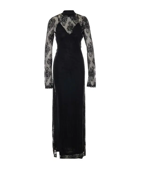 ANIYE BY Sheer Lace Dress - Black