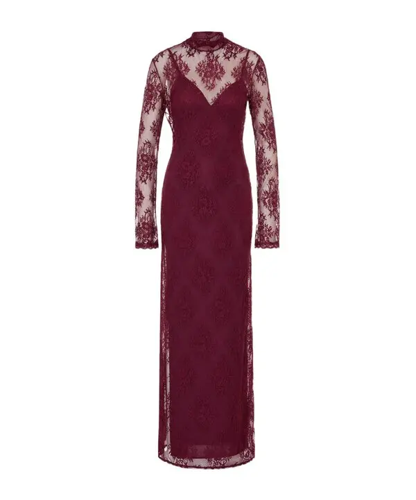 ANIYE BY Ruby Noir Vivi Lace Long Dress - Red