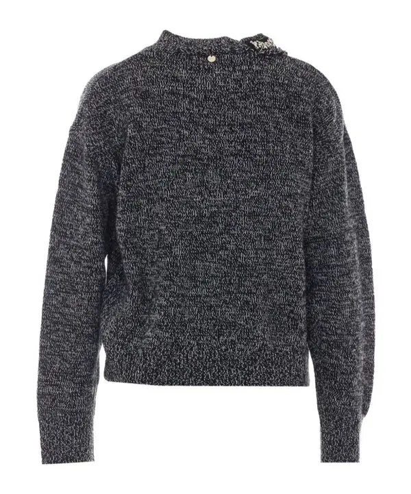 Liu Jo Embellished Mélange Knitted Sweater
