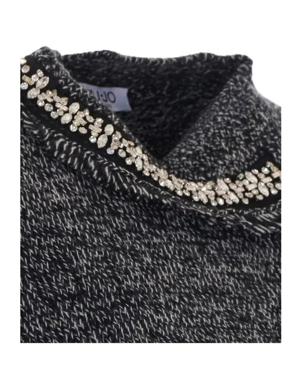 Liu Jo Embellished Mélange Knitted Sweater