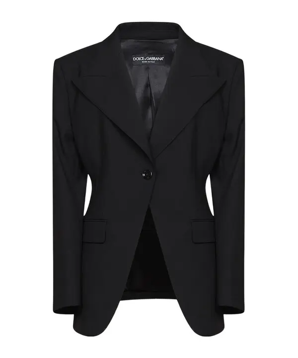 Dolce & Gabbana Dolce Gabbana Single-breasted Tailored Blazer - Black