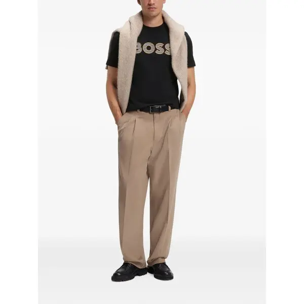 Hugo Boss Cotton-jersey T-shirt With Logo Artwork