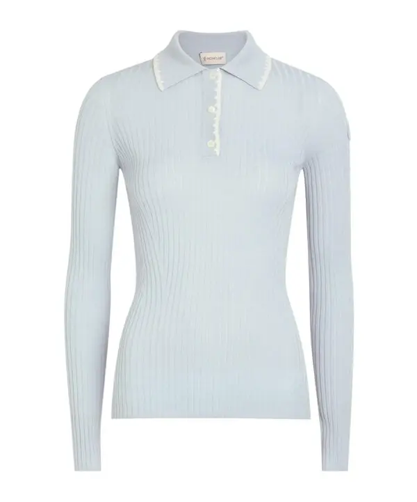 Moncler Long-sleeve Polo Shirt