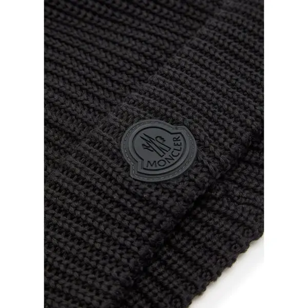 Moncler Coarse Ribbed Knitted Cold-weather Cap