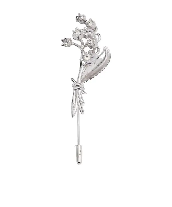 Dior Lily Of The Valley Brooch - Silver