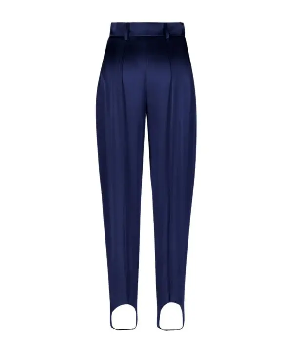 Stella McCartney Enverse Satin Stirrup Pants - Navy