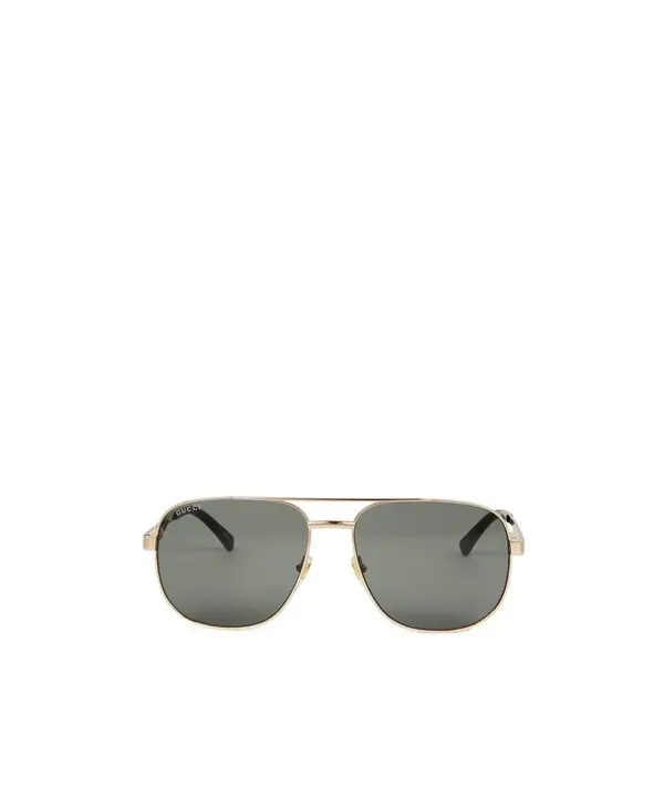Gucci Double Beam Pilot Sunglasses - Gray