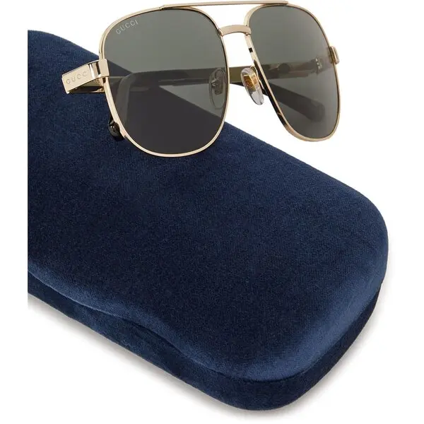 Gucci Double Beam Pilot Sunglasses
