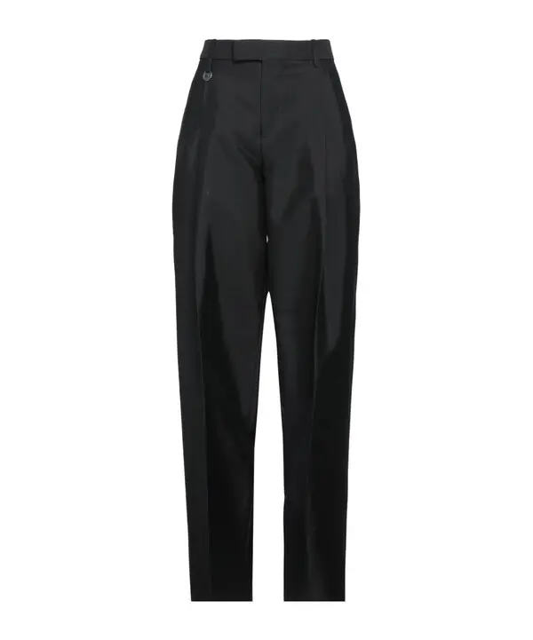 Burberry Solid Twill Slim-fit Trousers - Black