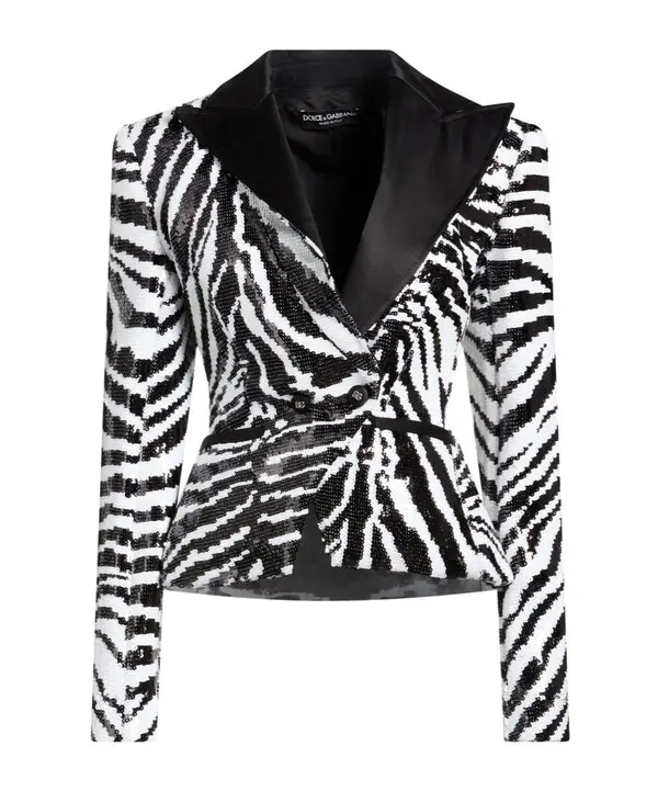 Dolce & Gabbana Zebra-print Blazer - Black