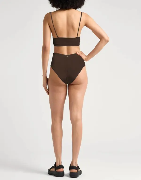 Max Mara Metallic Striped Stretch Bikini