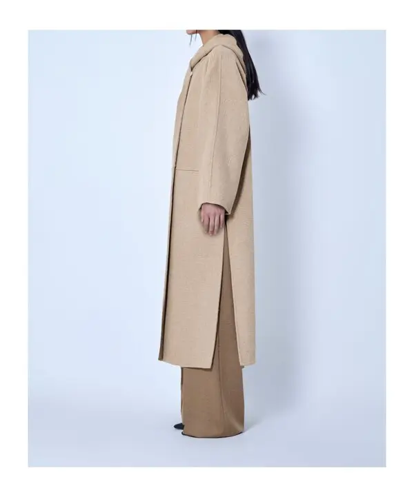 Max Mara Hooded Camel And Mohair Coat