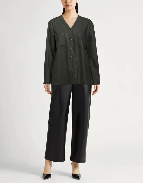 Max Mara Solid-color Flannel Shirt