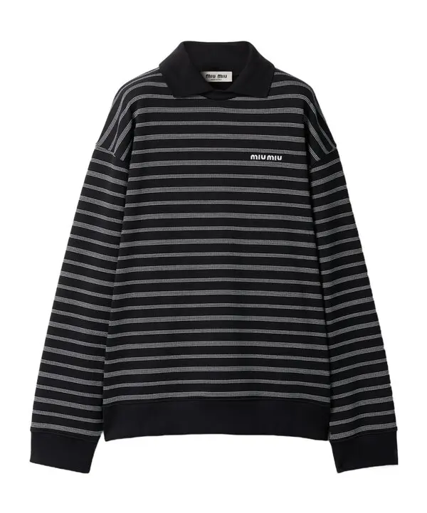 Miu Miu Cotton Sweatshirt - Black