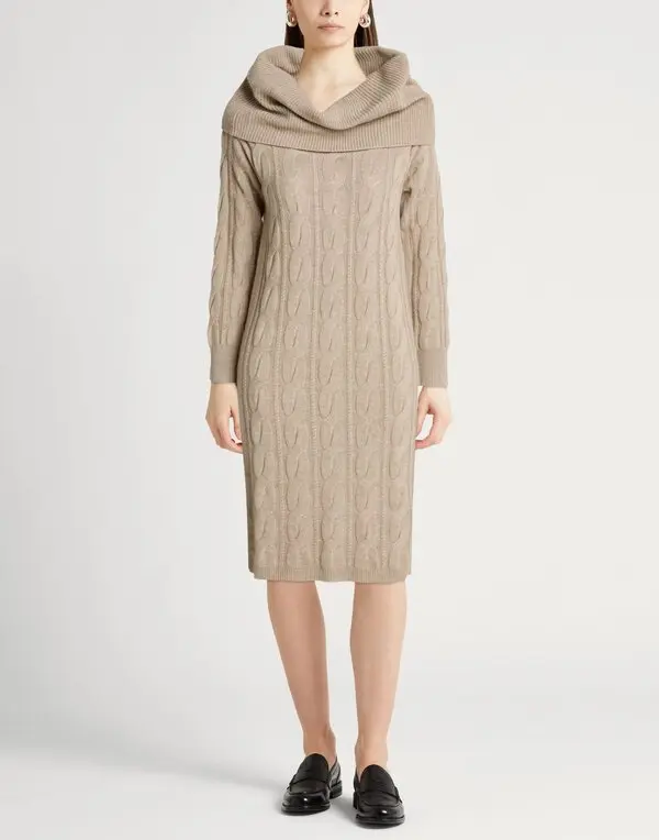 Max Mara Simple Knitted Long-sleeve Dress