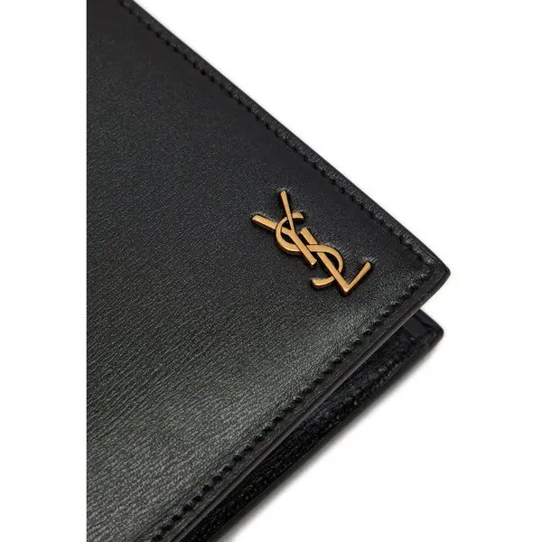 Saint Laurent Grain Leather Short Foldable Wallet