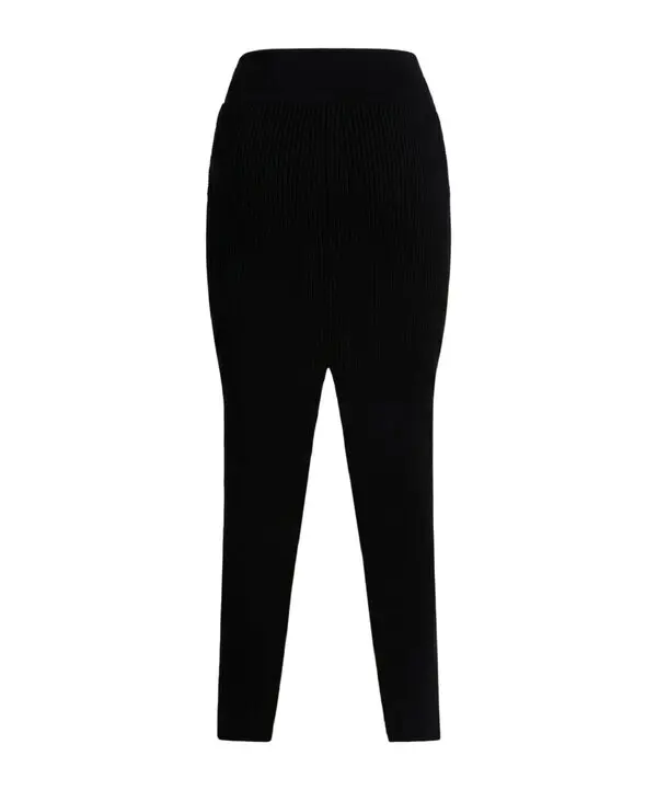 Rick Owens Wool Knit Midi Skirt - Black