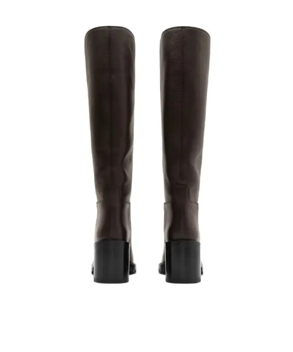 Burberry Leather Fife Heel Boots