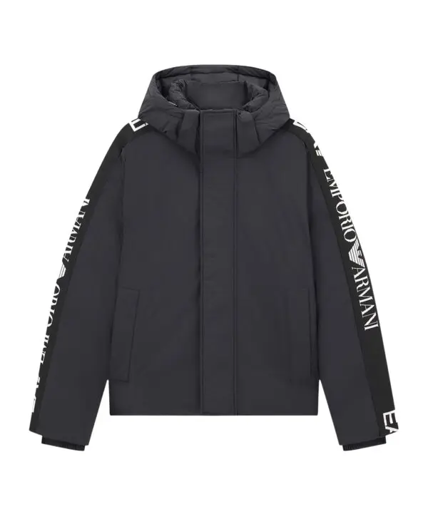 EA7 Oversized Fit Padded Hooded Bomber Jacket