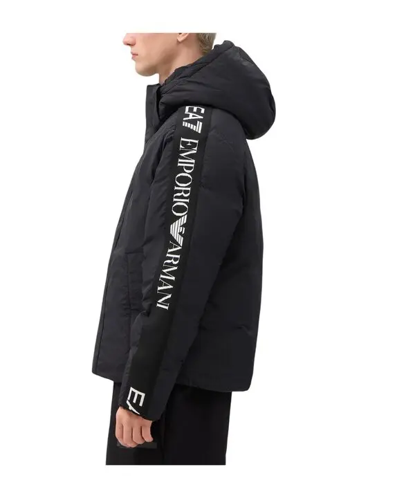 EA7 Oversized Fit Padded Hooded Bomber Jacket