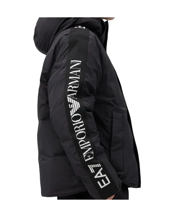 EA7 Oversized Fit Padded Hooded Bomber Jacket
