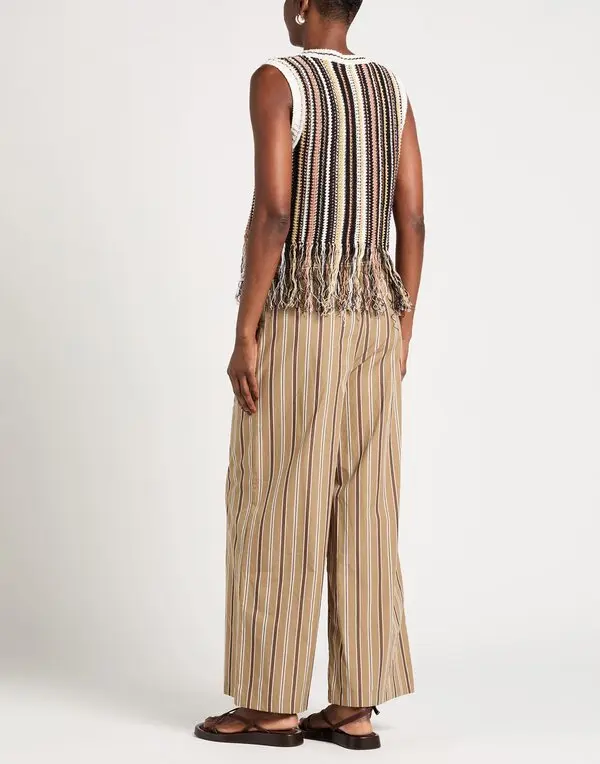 Max Mara Multicolored Linen Knit Sleeveless Top