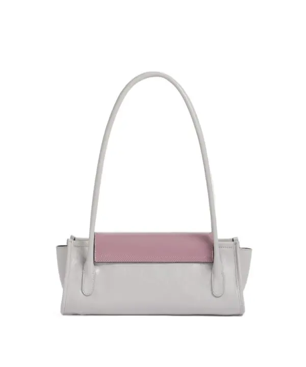 Marni Grey And Purple Leather Trunkette Bag