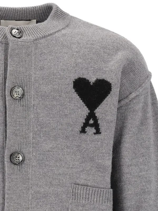 AMI Paris Long-sleeve Knit Top