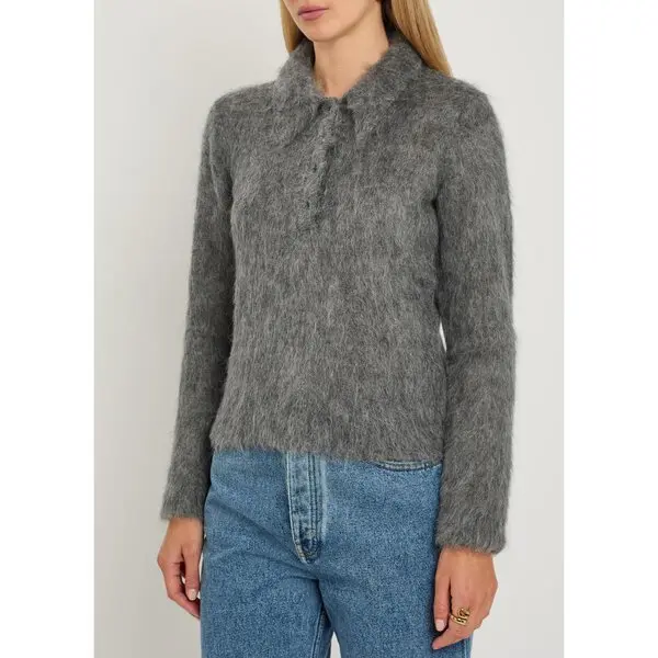 Chloé Casual Lapel Top - Grey