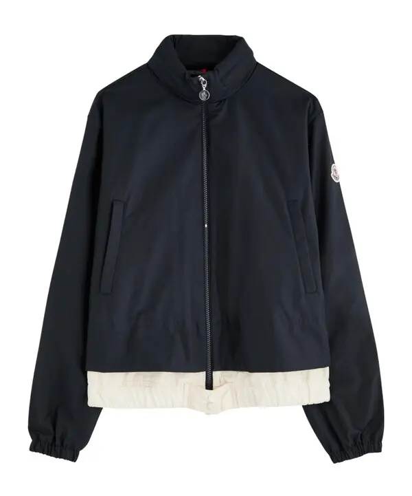 Moncler Cotton-blend Cropped Jacket - Black