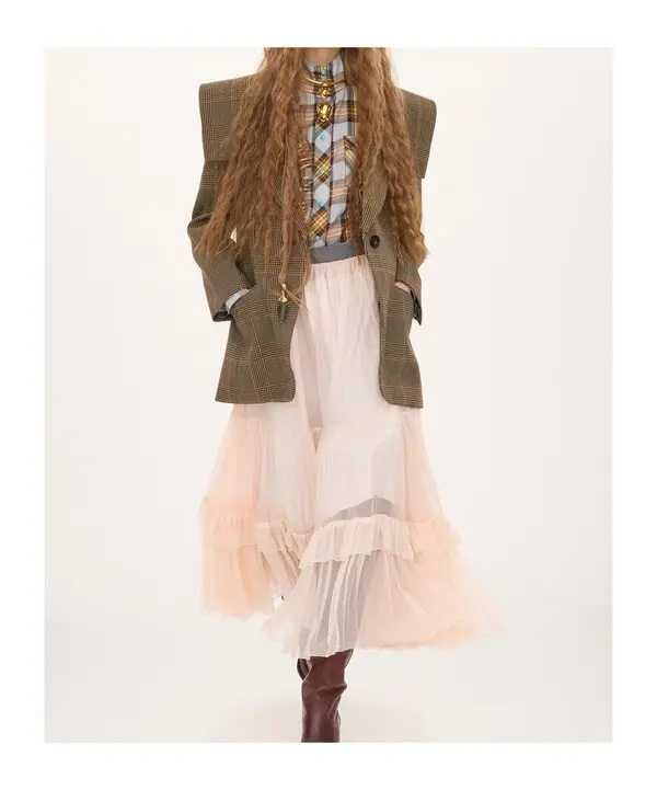 Chloé Lavalliere Shirt In Check Cotton Cupro