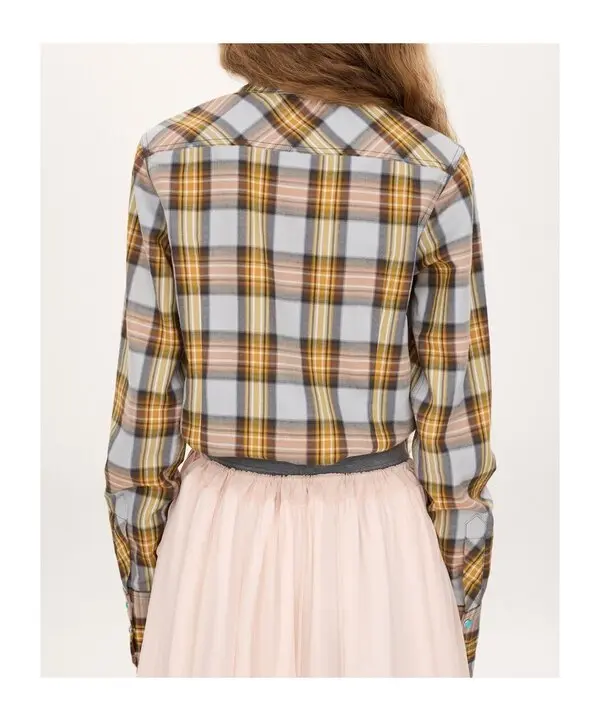 Chloé Lavalliere Shirt In Check Cotton Cupro