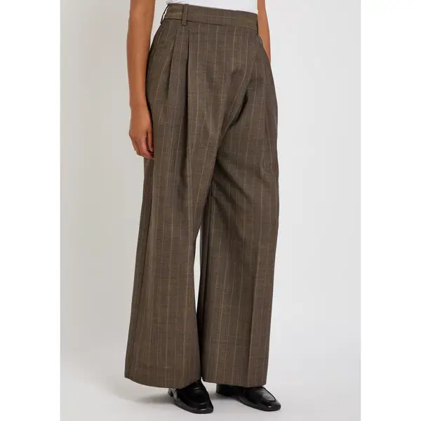GANNI Melange Stripe Wrap Pants