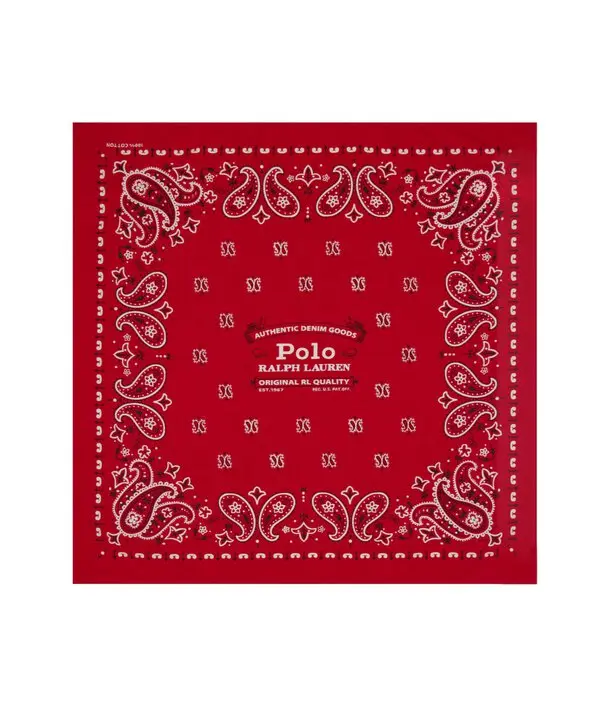 Polo Ralph Lauren Paisley Cashew Floral Scarf - Red
