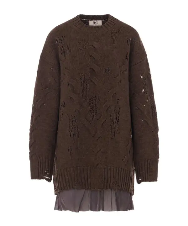 ANIYE BY Tina Distressed Knitted Dress
