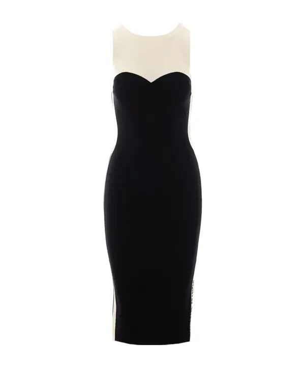 Elisabetta Franchi Color-block Knit Dress - Black