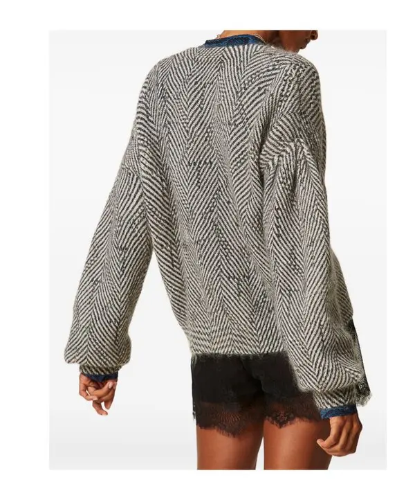 TWINSET Cropped Balloon-sleeve Cardigan