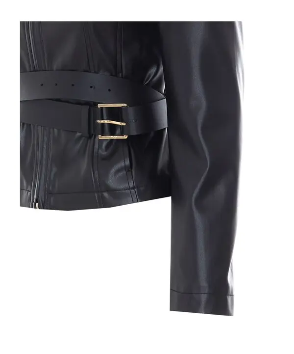 Liu Jo Belted Faux Leather Jacket