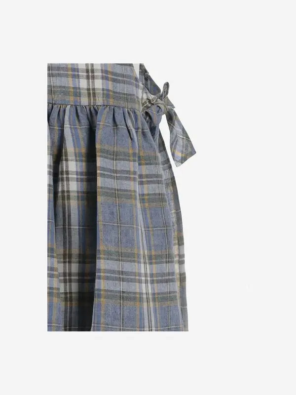 IL GUFO Checked Crewneck Sleeveless Dress