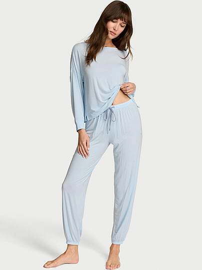 Victoria's Secret Sosoft Modal™ Jogger Long Pajama Set - Blue