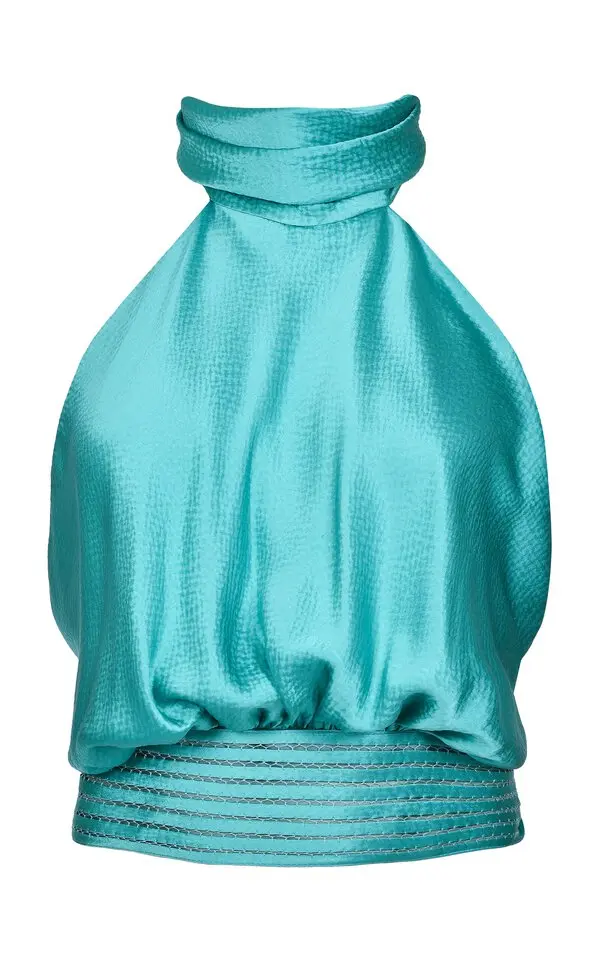 FRANCESCA MIRANDA Ales Silk Halter Top