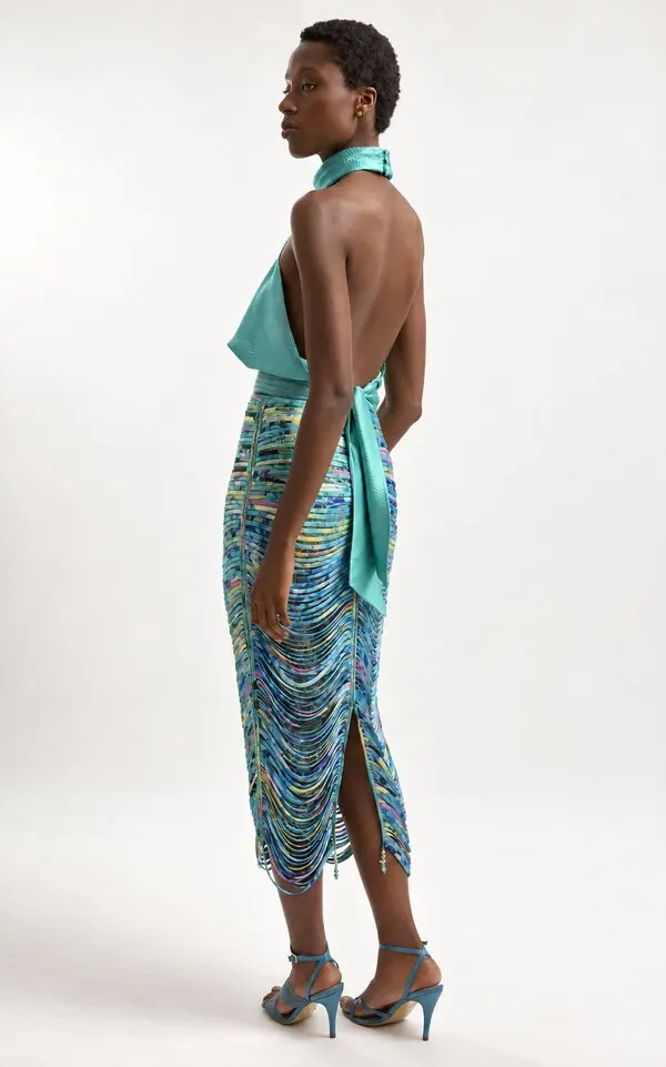FRANCESCA MIRANDA Ales Silk Halter Top