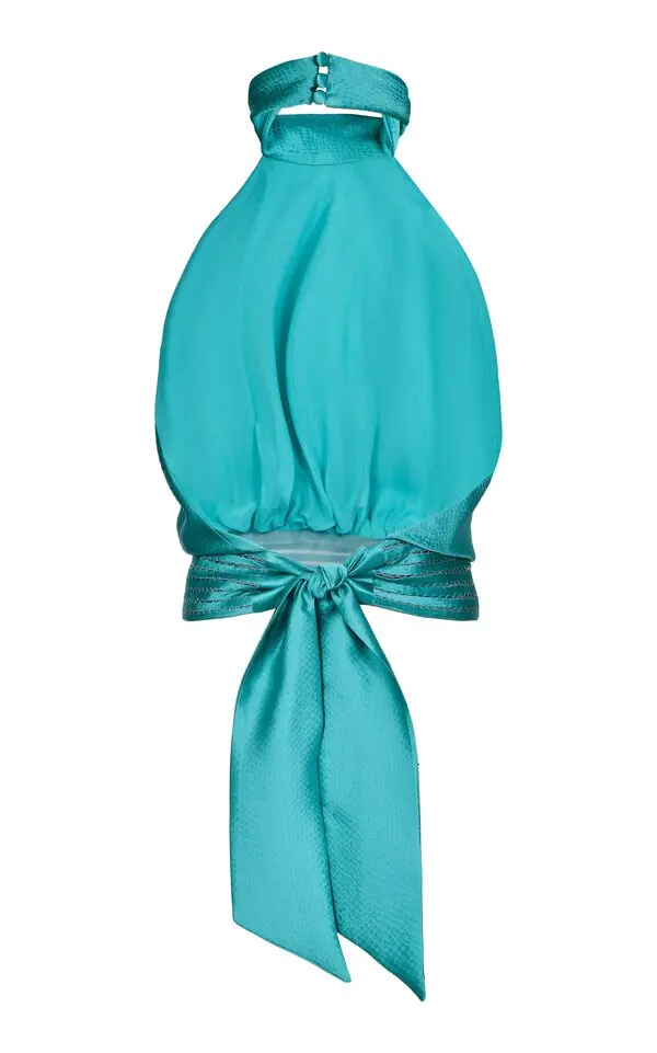 FRANCESCA MIRANDA Ales Silk Halter Top