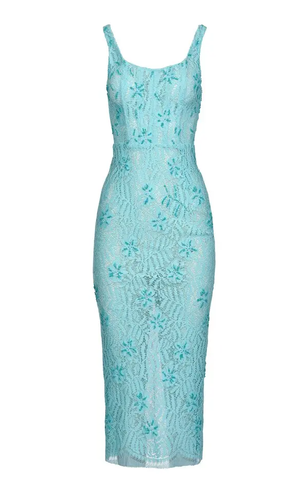 FRANCESCA MIRANDA Stellar Cotton-lace Midi Dress